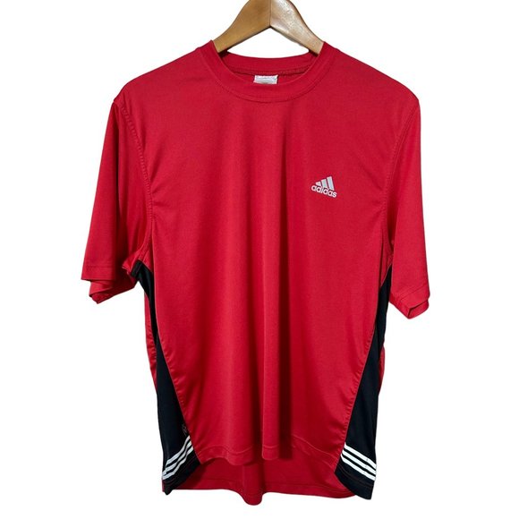 adidas | Shirts | Adidas Red Soccer Shirt | Poshmark